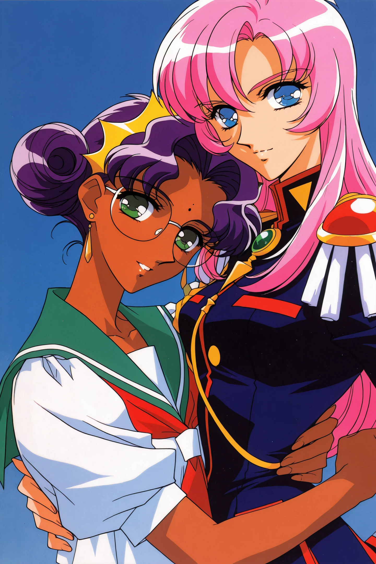 Anime Style,Anthy Himemiya,tenjou utena,2girls,retro artstyle - SeaArt AI