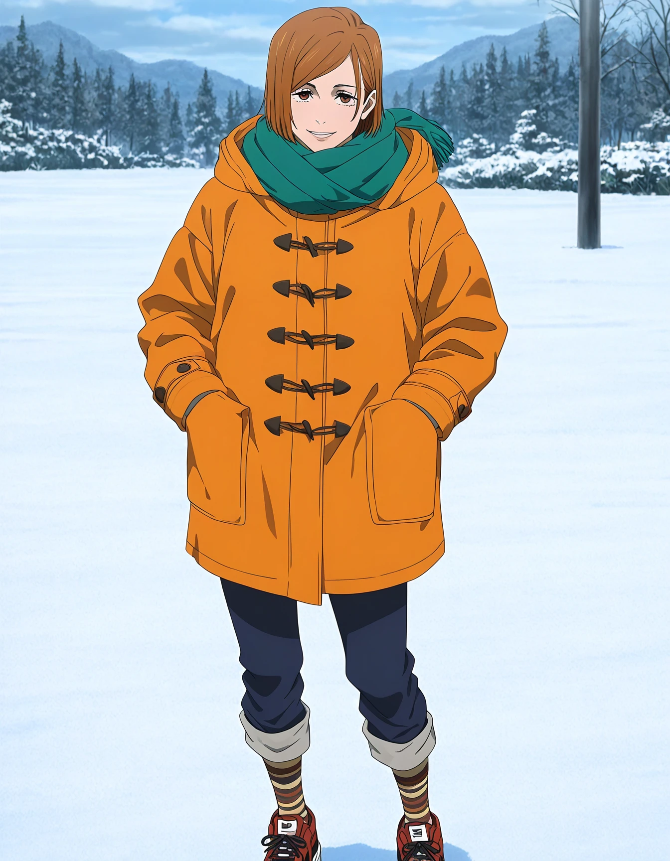 1girl, solo, kugisaki nobara, jujutsu kaisen, anime coloring - SeaArt AI
