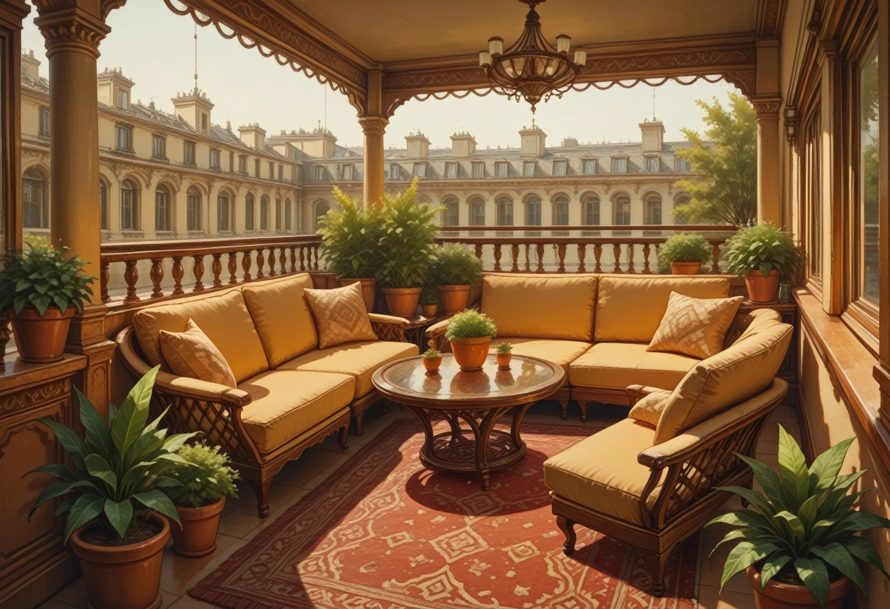 Masterpiece, best quality, t3rracebalcony, no humans, furniture - SeaArt AI