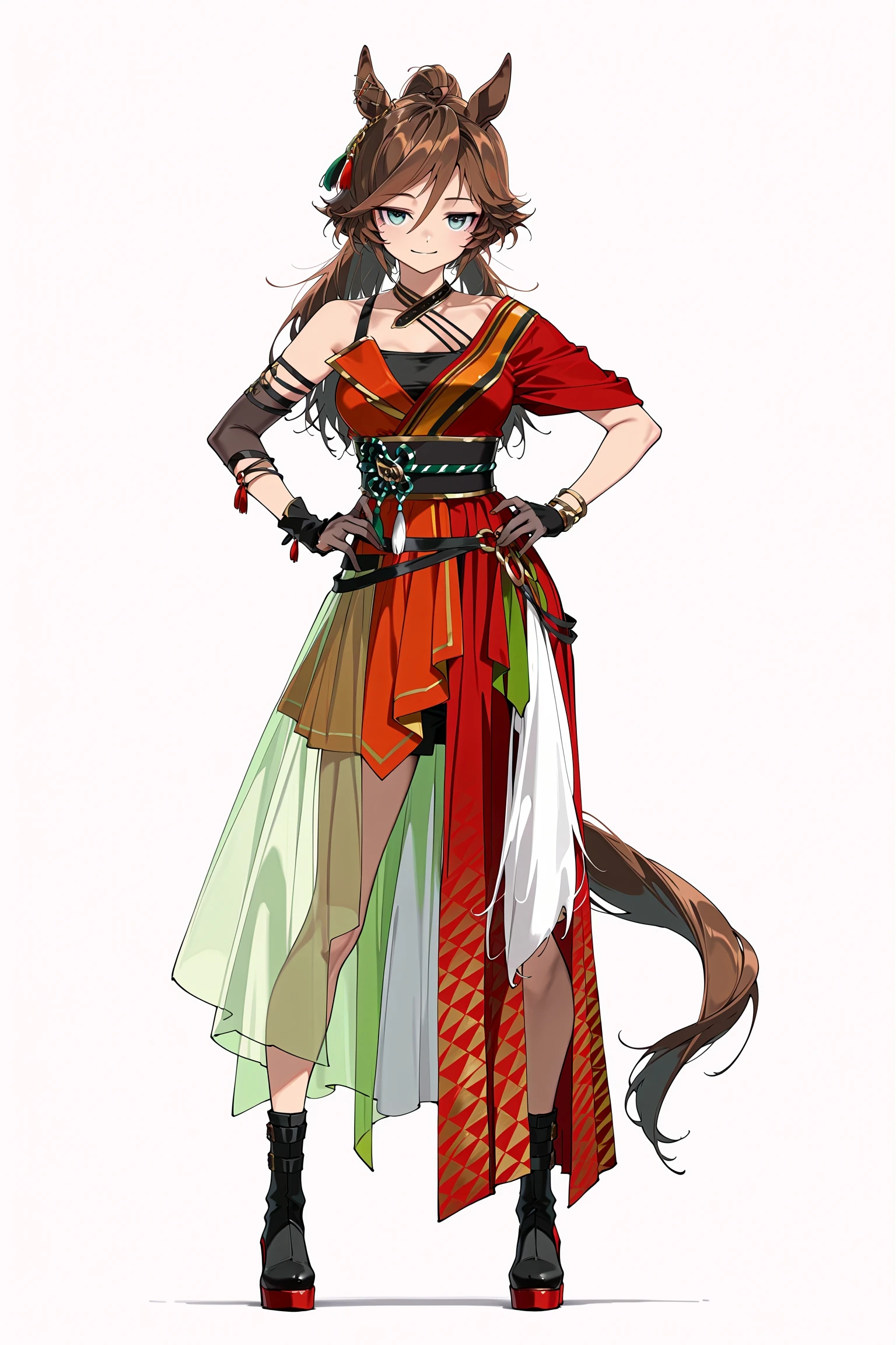 1girl, solo, mr. c.b. \(dazzling kabuki flower\) \(umamusume - SeaArt AI