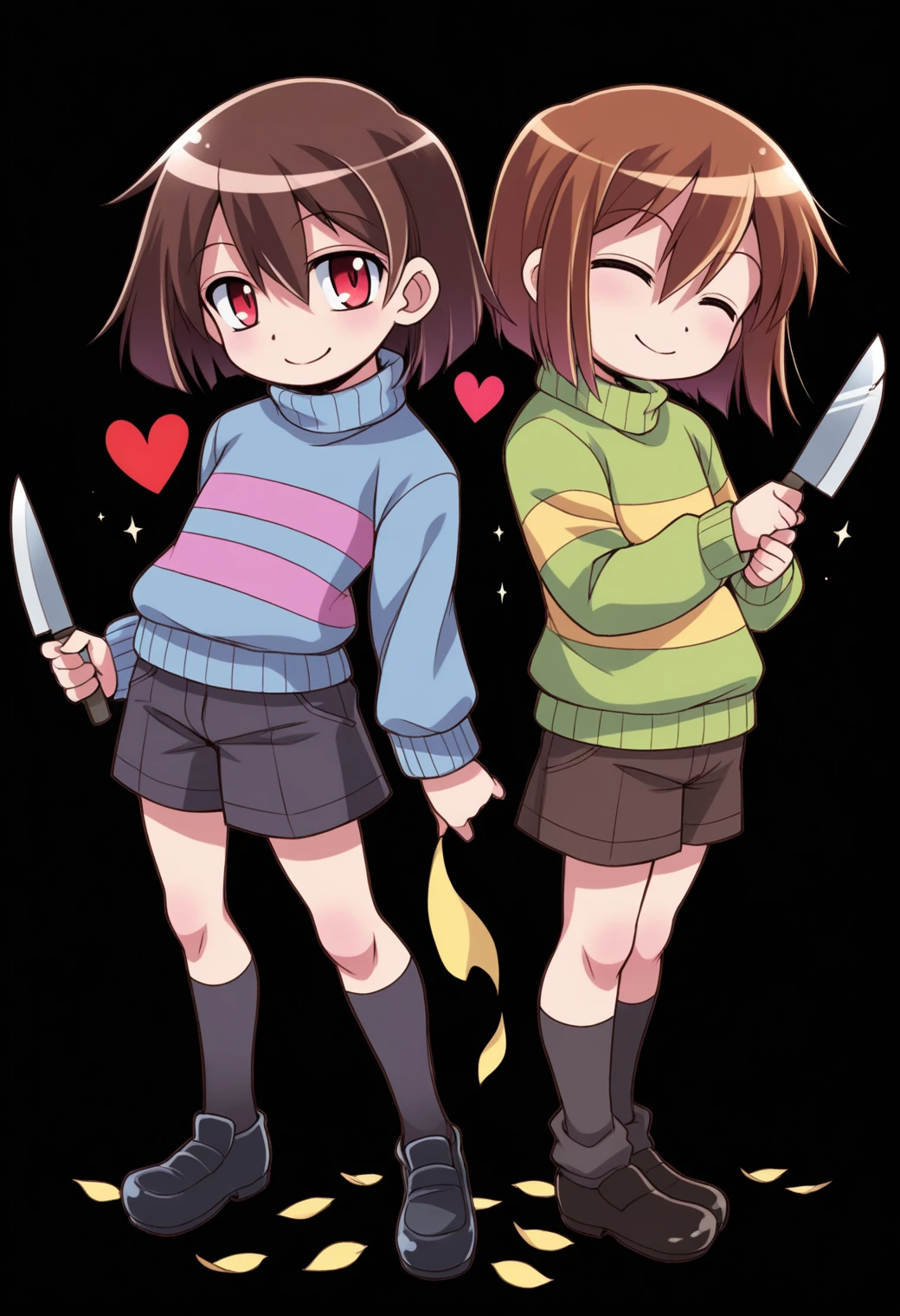 MCNsTsnm4g0m,chara \(undertale\), frisk - SeaArt AI