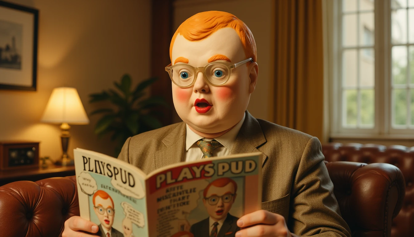 Boojib,photo_realism, surreal_proportions, plastic_glasses, devo ...