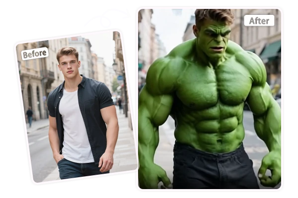 Free AI Hulk Transformation: Become Hulk in One Click