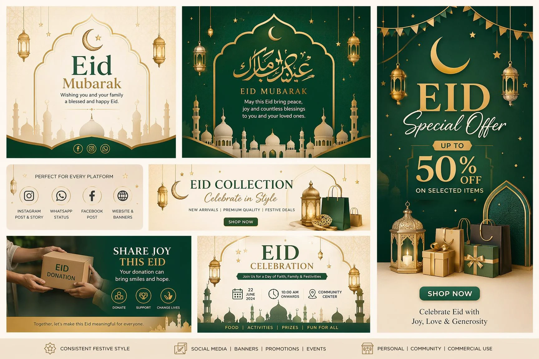 50+ Eid al-Adha AI Photo Prompts: Cards, Portraits & Posters