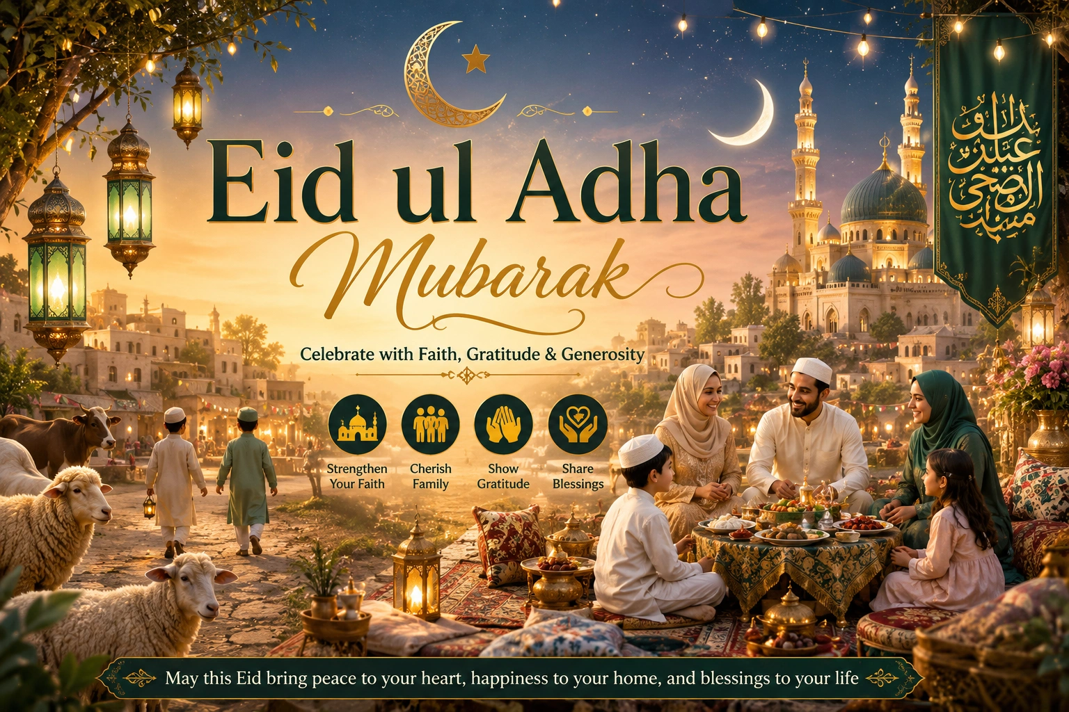 50+ Eid al-Adha AI Photo Prompts: Cards, Portraits & Posters