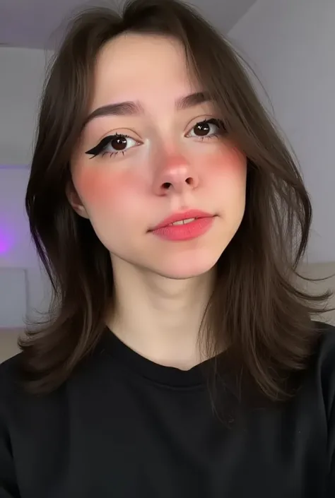 Micty - beautiful girl - pointy nose - blush - woman - makeup ...