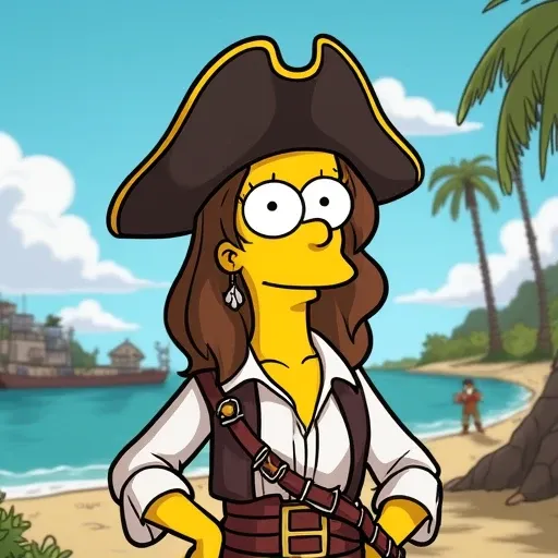 Female Pirate Simpsons v2 - SeaArt AI Model