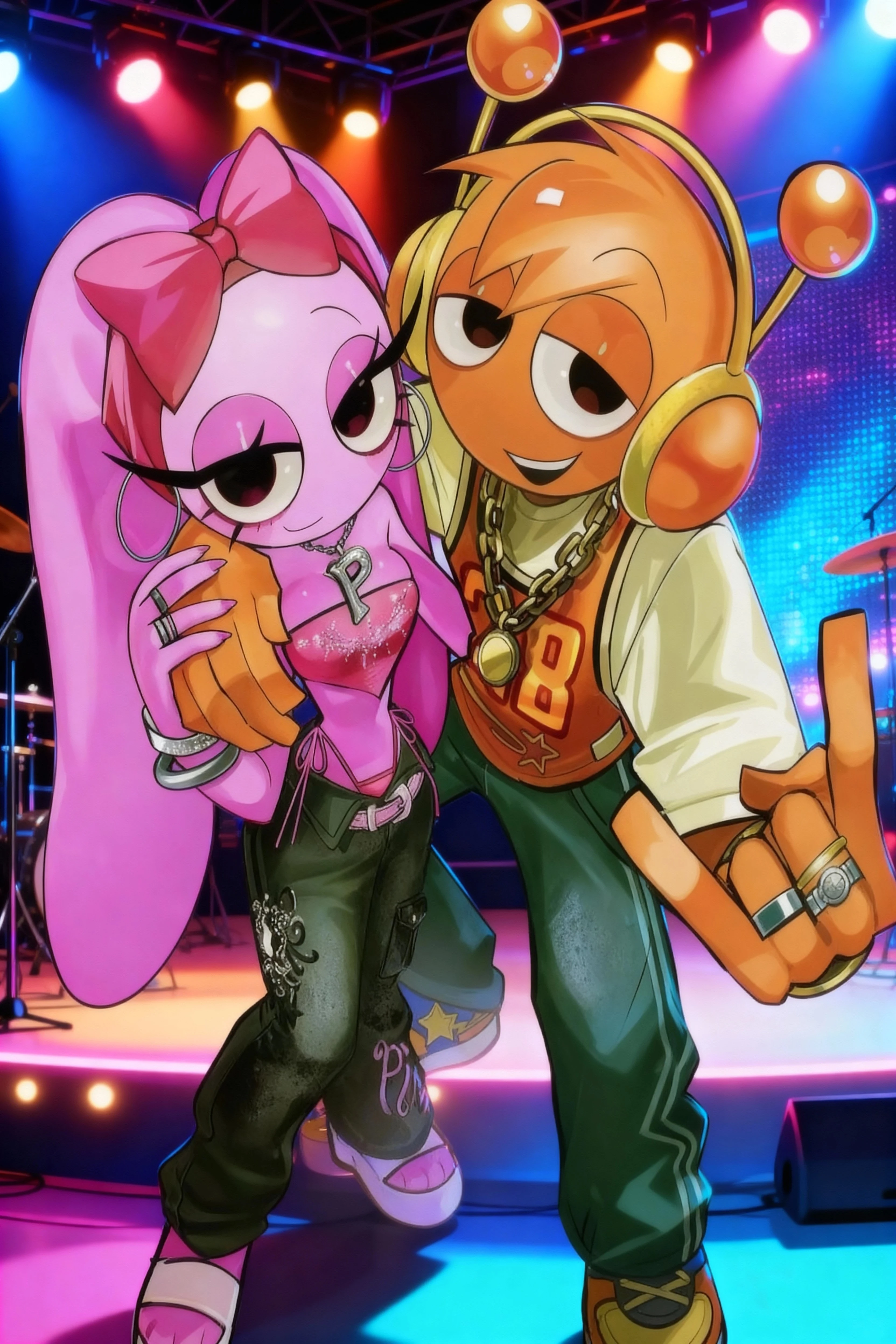 Chat with Pinki & Oren -Sprunki - Free & Personalized AI Character Chat